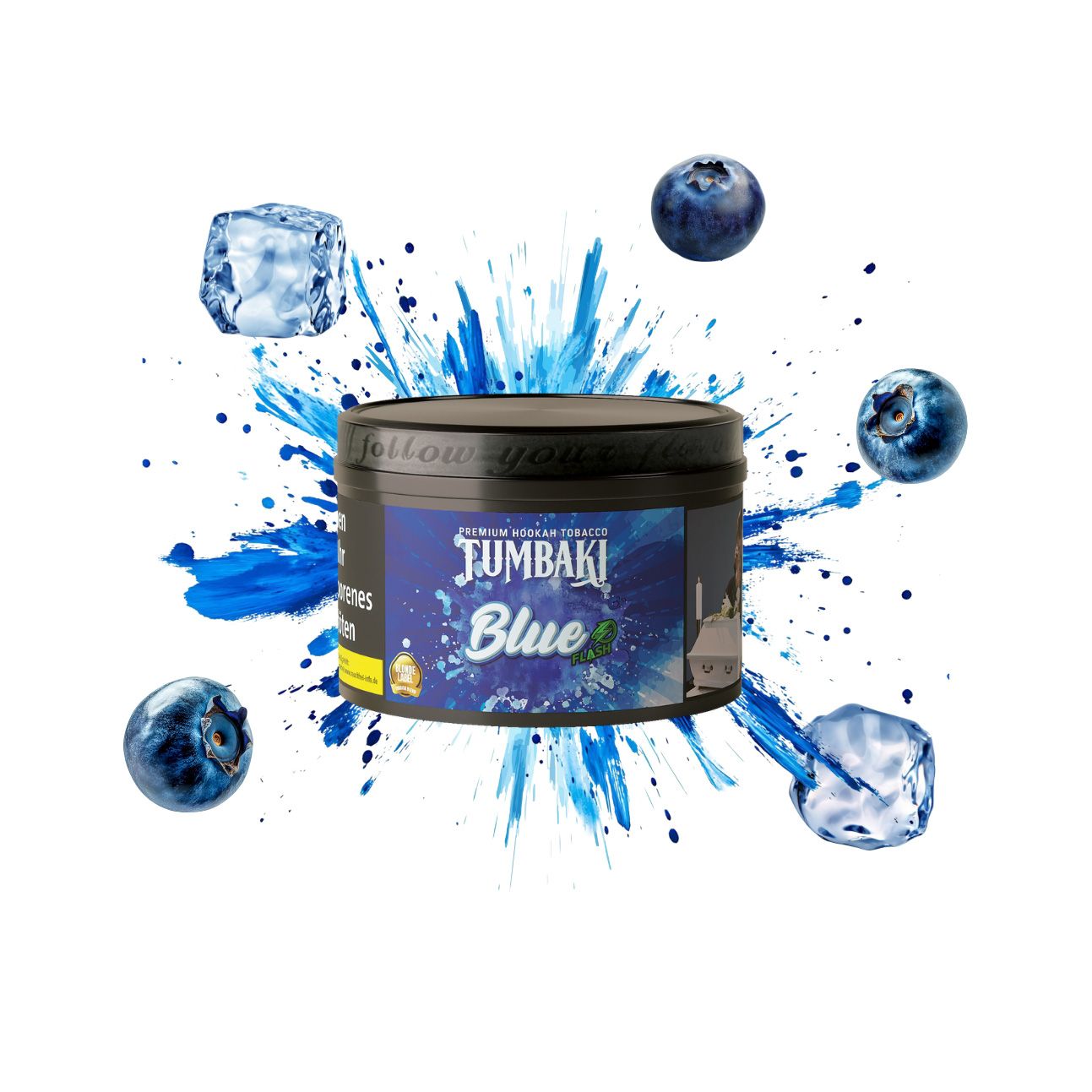 Tumbaki - Blue Flash 200g Shisha Tabak | Blaubeere Ice